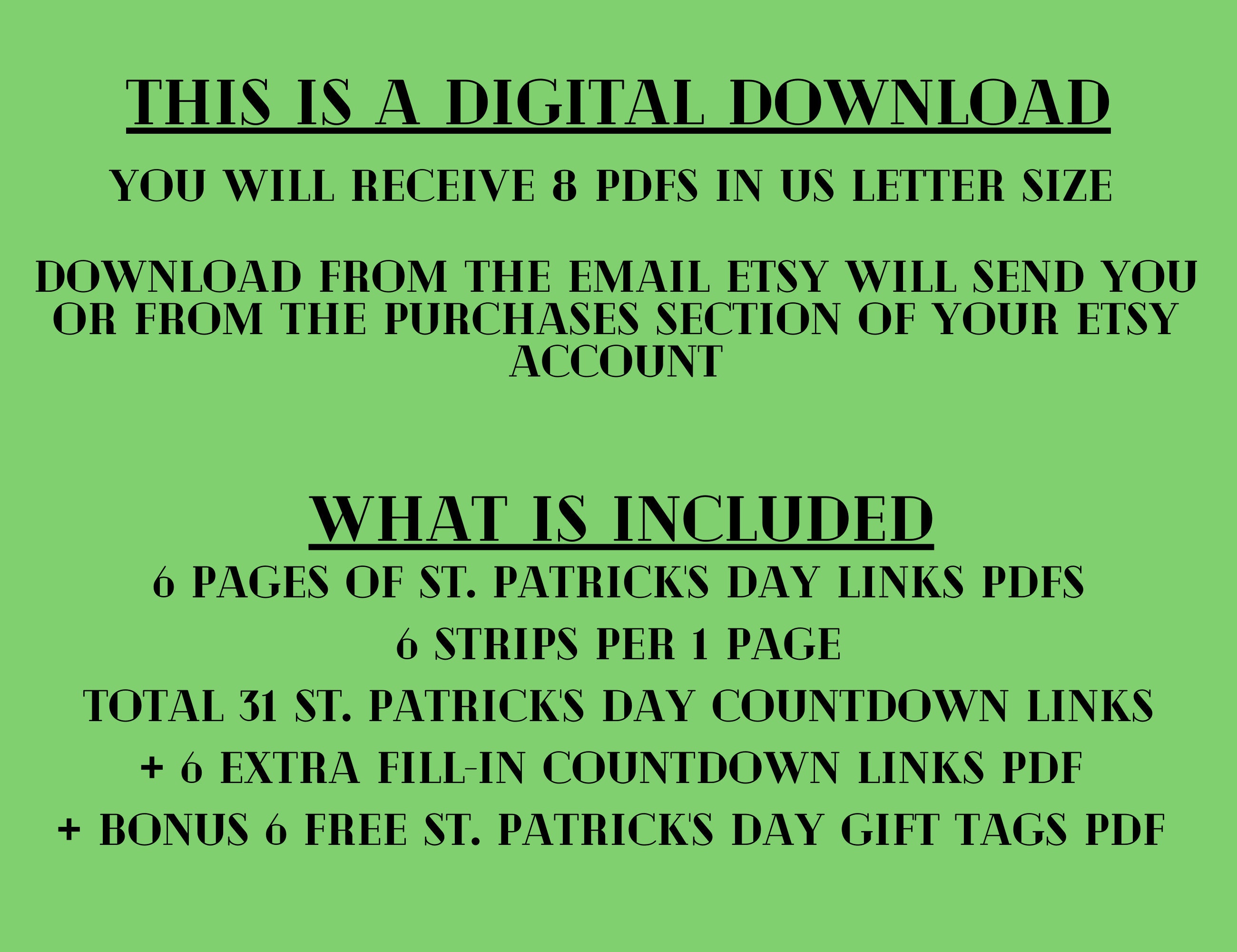 St. Patrick's Day Countdown Paper Chain: DIY Printable Kids Activity ...