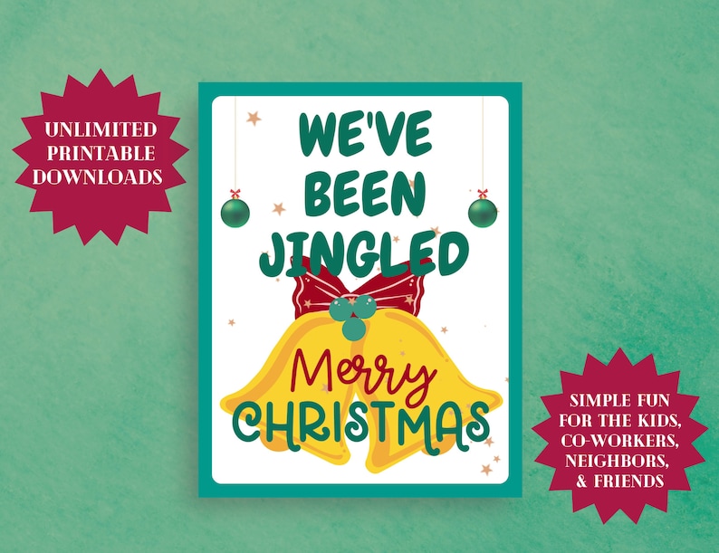 You've Been Jingled Game Printable, We've Been Jingled, Christmas ...