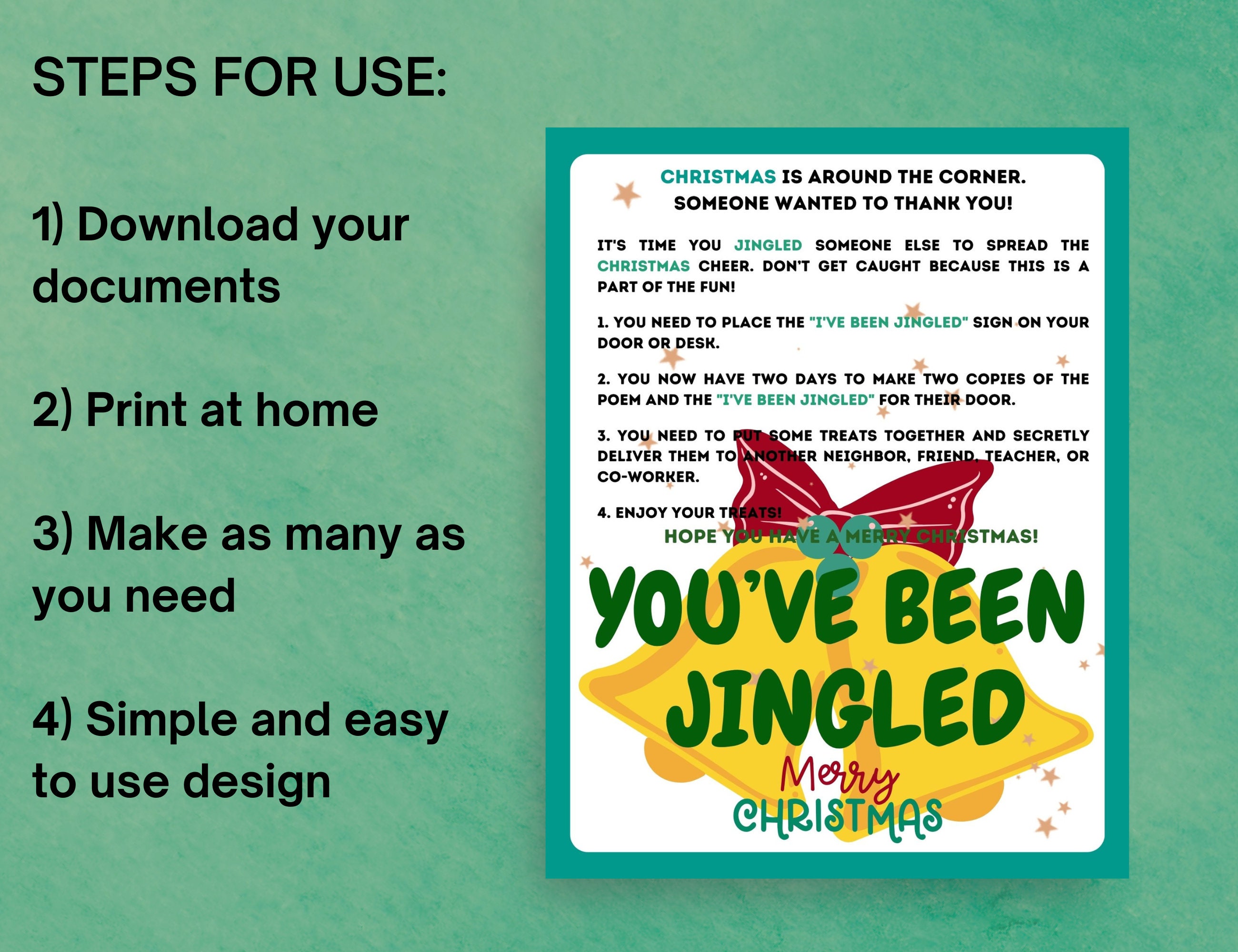 You've Been Jingled Game Printable, We've Been Jingled, Christmas ...