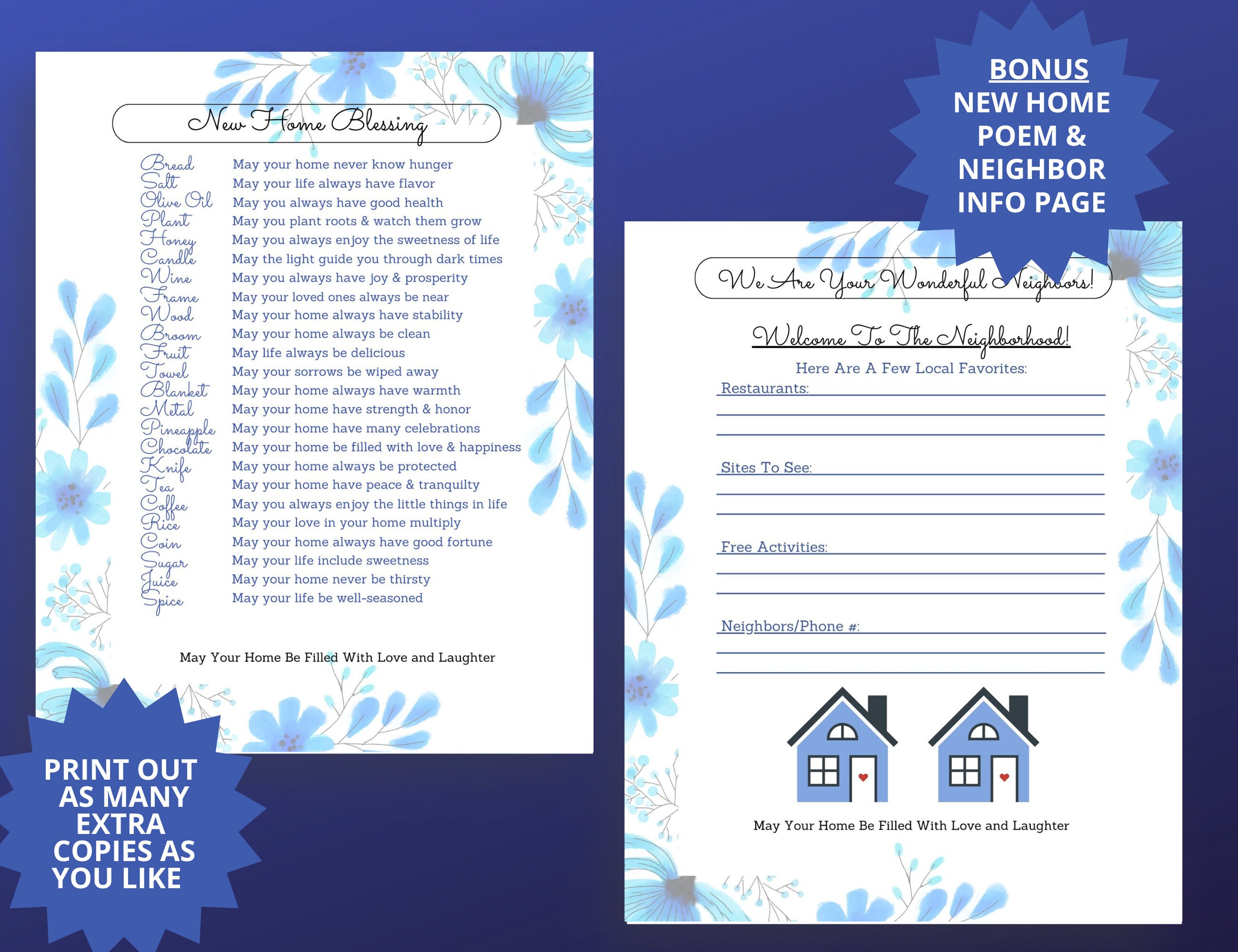 Bless This New Home Gift Tags, Printable Activity Welcome Home Gifts ...