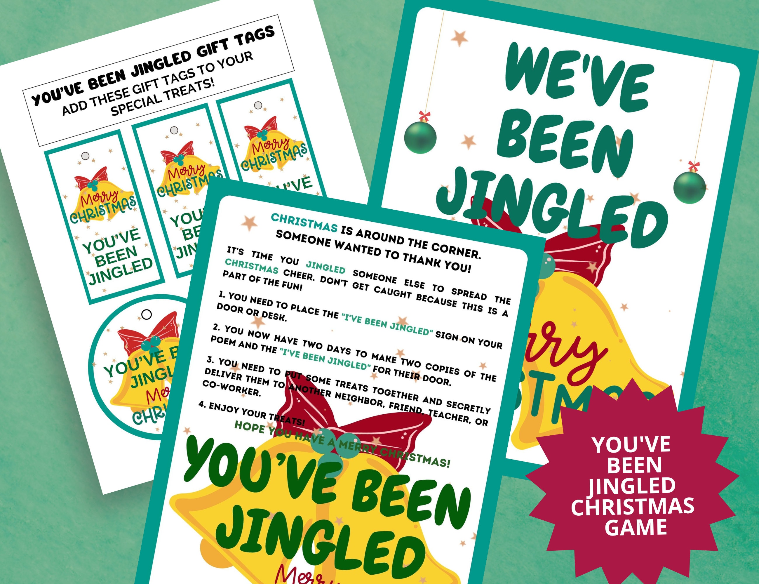 You've Been Jingled Game Printable, We've Been Jingled, Christmas ...