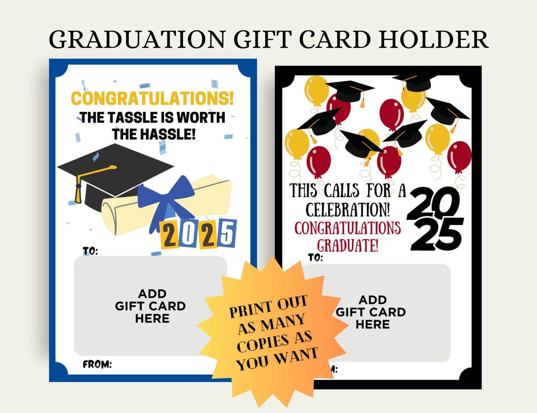 Class of 2026 Graduation Gift Card Holder (PRINTABLE DOWNLOAD) - Etsy