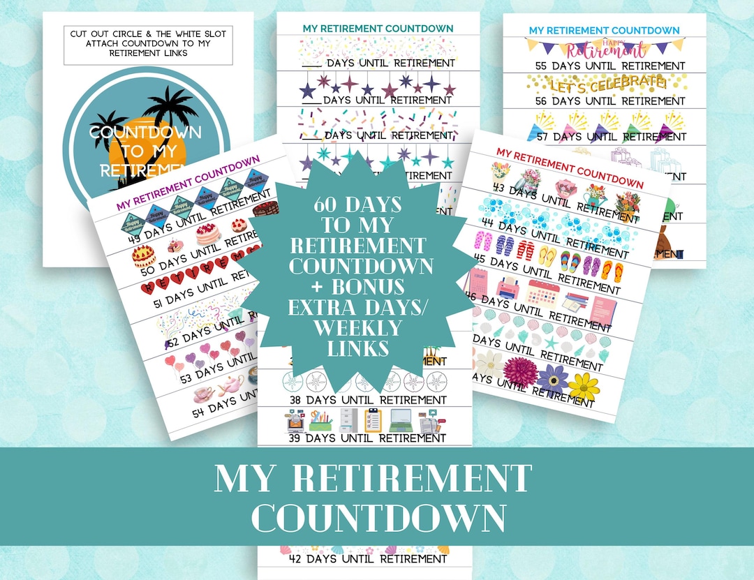 Retirement Countdown Chain: 60 Days Until Freedom (printable PDF ...