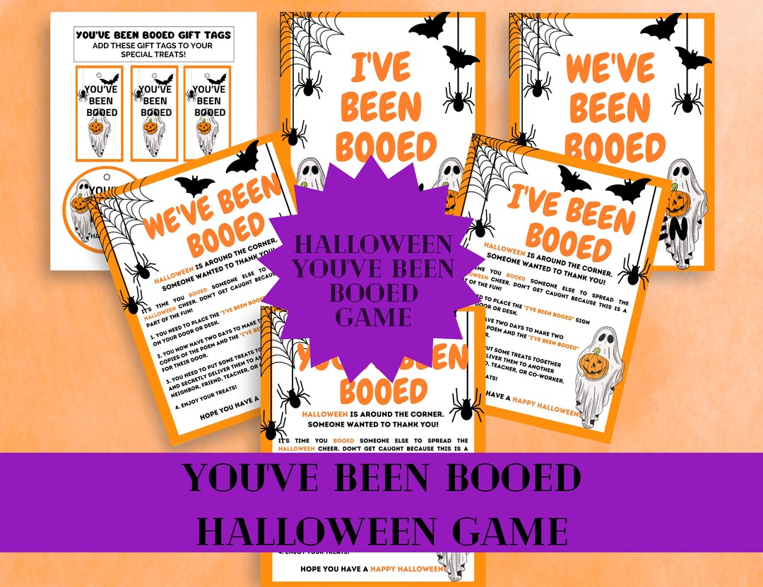 You've Been Booed Game Printable, We've Been Booed, Halloween Booed Kit ...