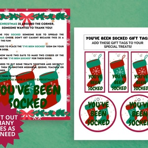 You've Been Socked Christmas Game: Printable Kit (PDF) - Etsy