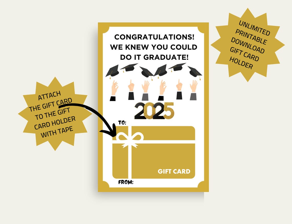 Graduation Gift Card Holder, Money Card, Congratulations Graduation ...