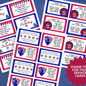 Patriotic Thank You Cards for Military & Veterans (digital Download) - Etsy