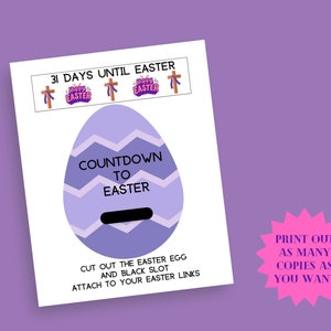 EASTER Countdown, Paper Chain Countdown, DIY Printable Paper Chain ...