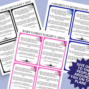 Baby on Board Flight Card Printable, Baby's First Flight Card, First ...