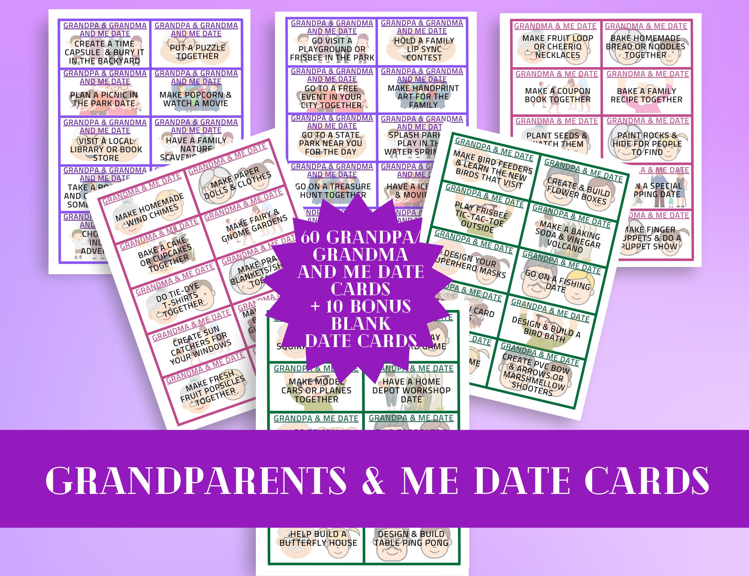 Grandparents and Me Date Card Printables, Grandma and Me Date Coupons ...