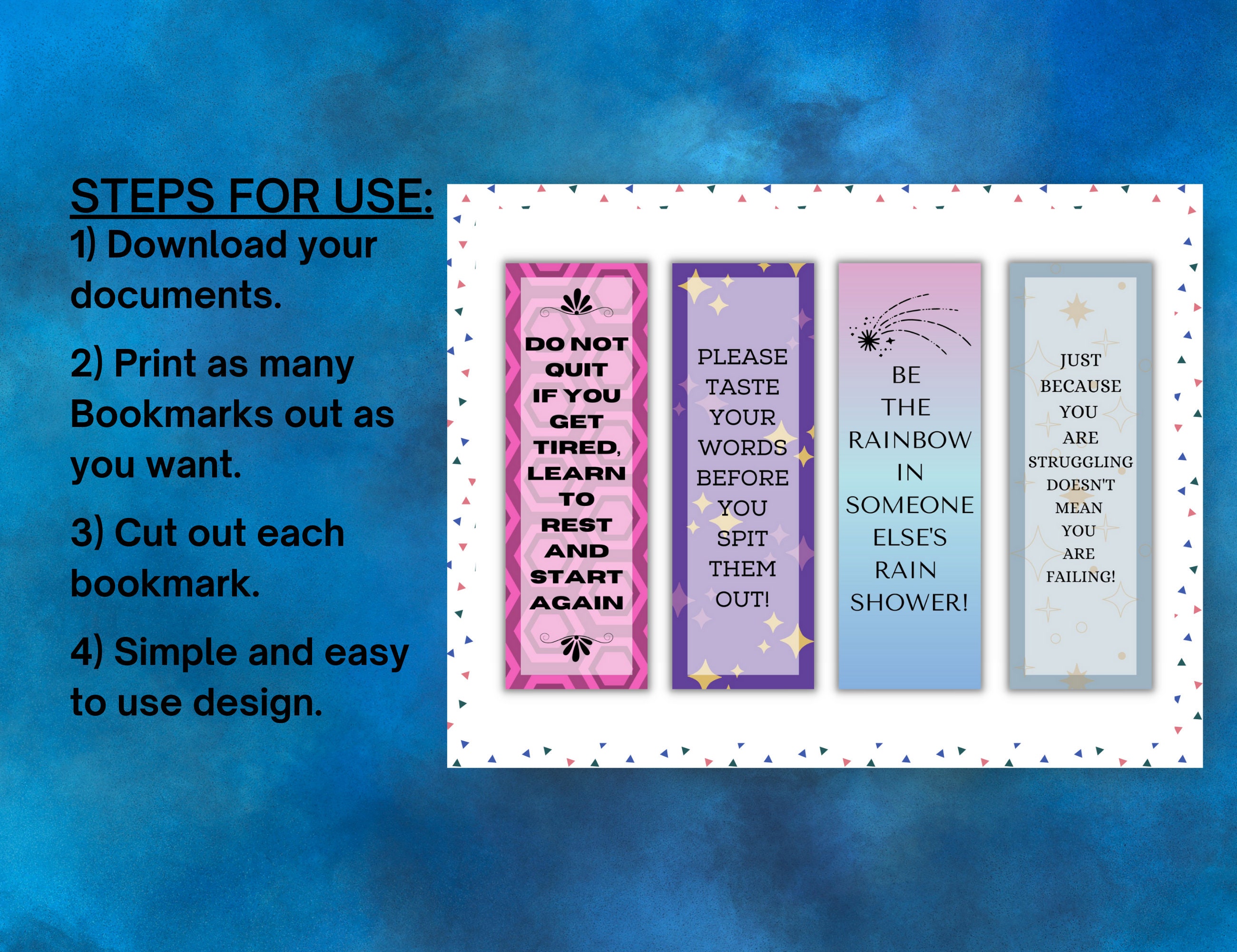 12 Printable Positive Affirmation Bookmarks for Teenagers, Booklovers ...