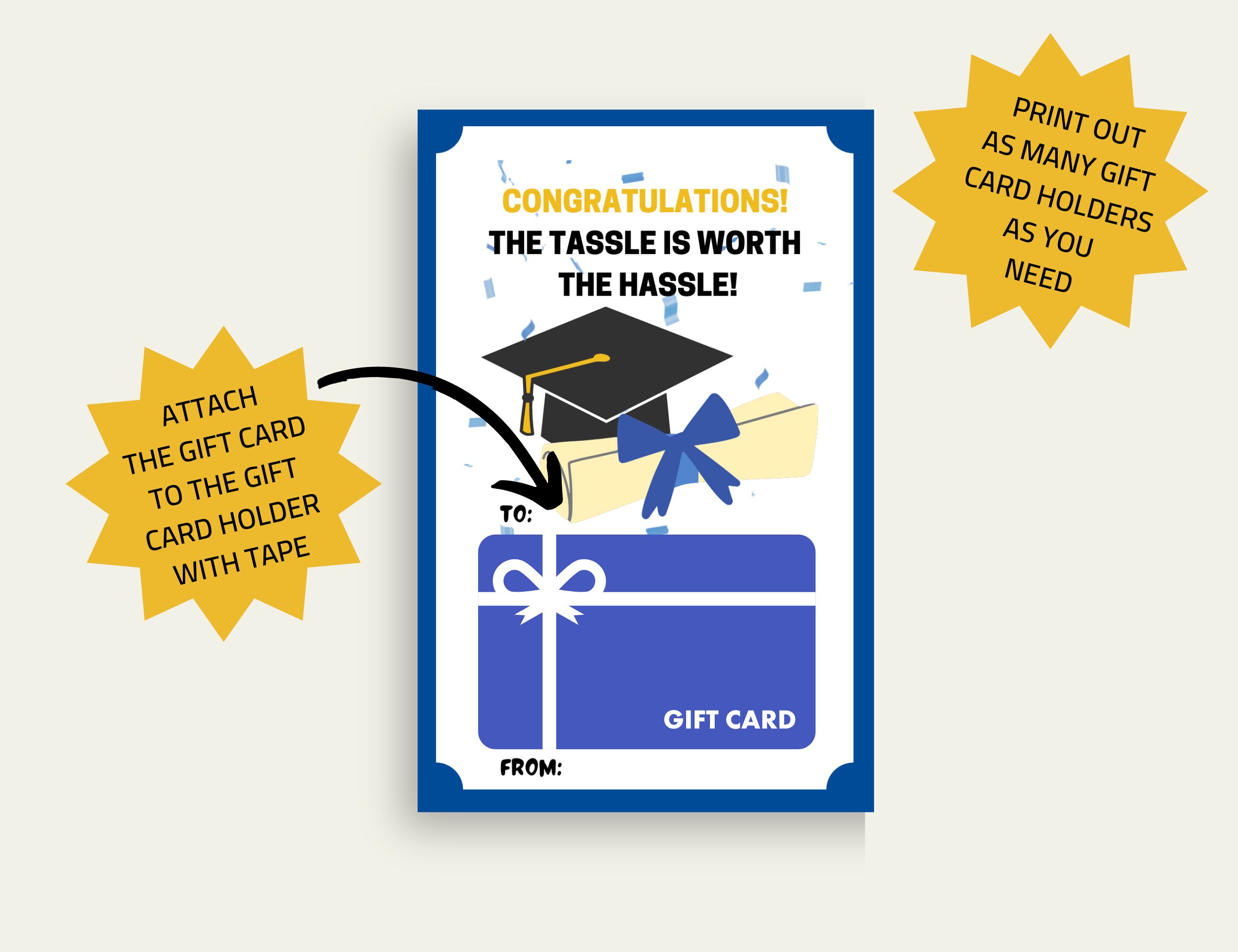 Graduation Gift Card Holder, Money Card, Congratulations Graduation ...
