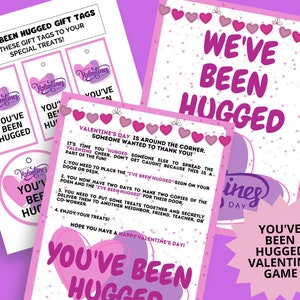 You've Been Hugged Game Printable, We've Been Hugged, Valentine Kit ...