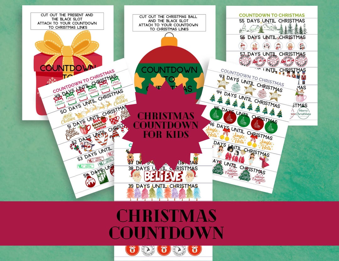 Christmas Countdown Paper Chain: DIY Printable Advent Calendar ...