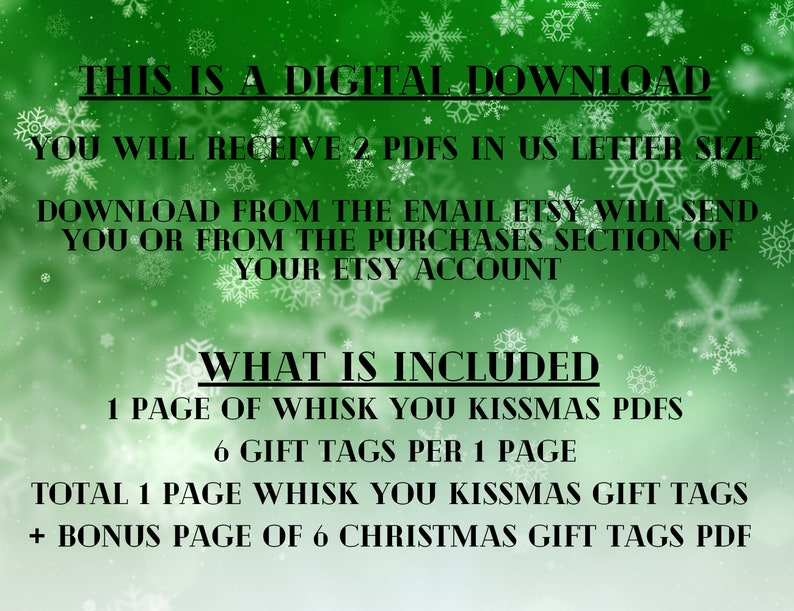 WHISK You a Merry KISSMAS Christmas Gift Tags for Teachers - Etsy