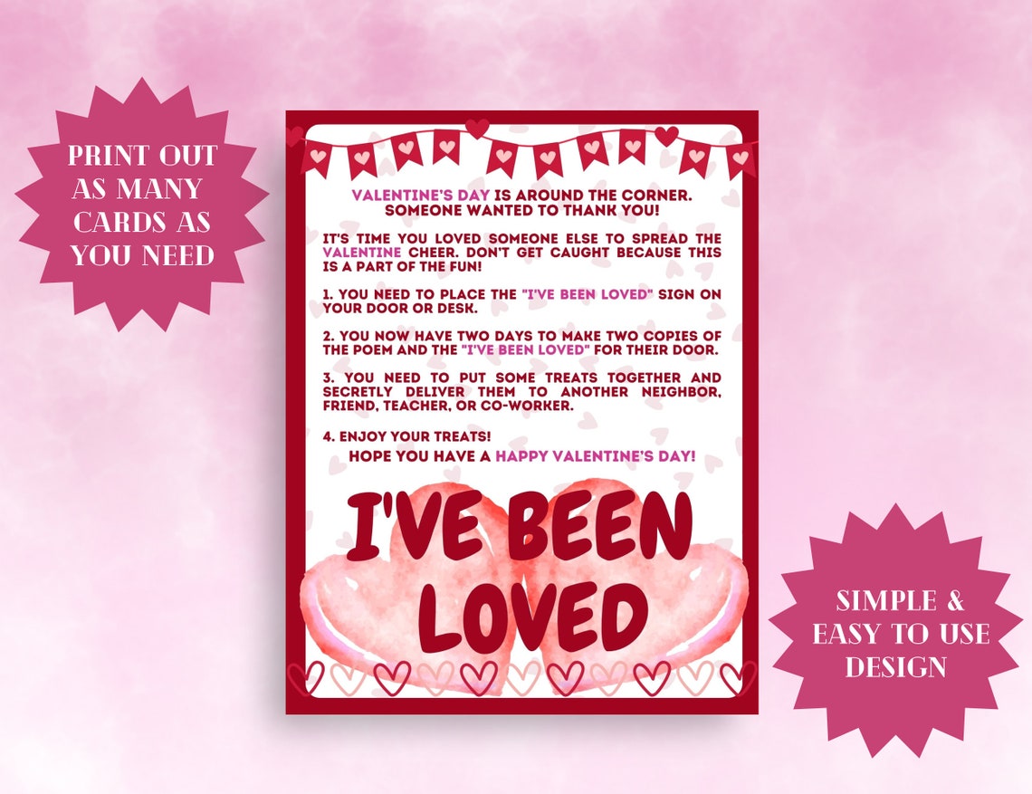 You've Been Loved Game Printable, We've Been Loved, Valentine's Day ...