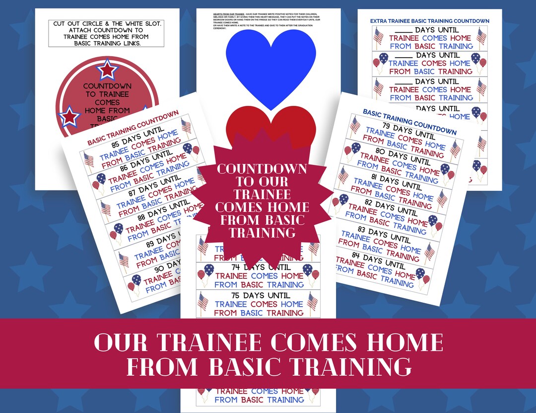 Our Trainee Comes Home From Basic Training Countdown, Military ...