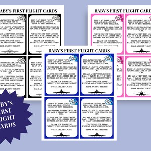 Baby on Board Flight Card Printable, Baby's First Flight Card, First ...