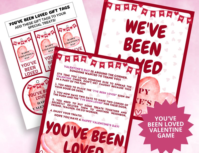You've Been Loved Game Printable, We've Been Loved, Valentine's Day ...