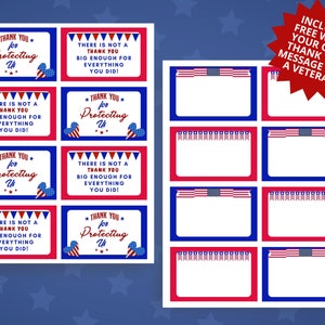 Patriotic Thank You Cards for Military & Veterans (digital Download) - Etsy