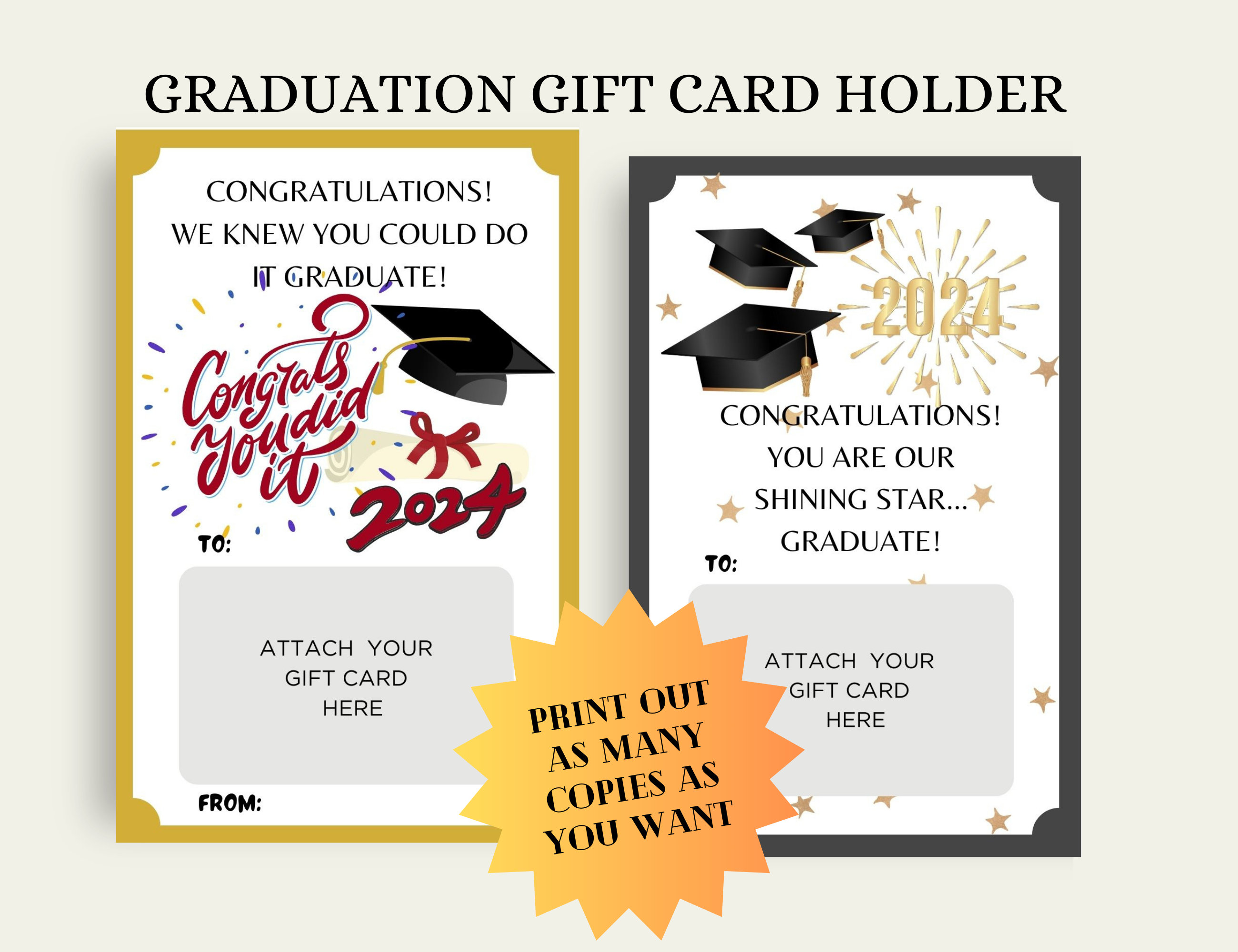Graduation Gift Card Holder, Money Card, Congratulations Graduation ...