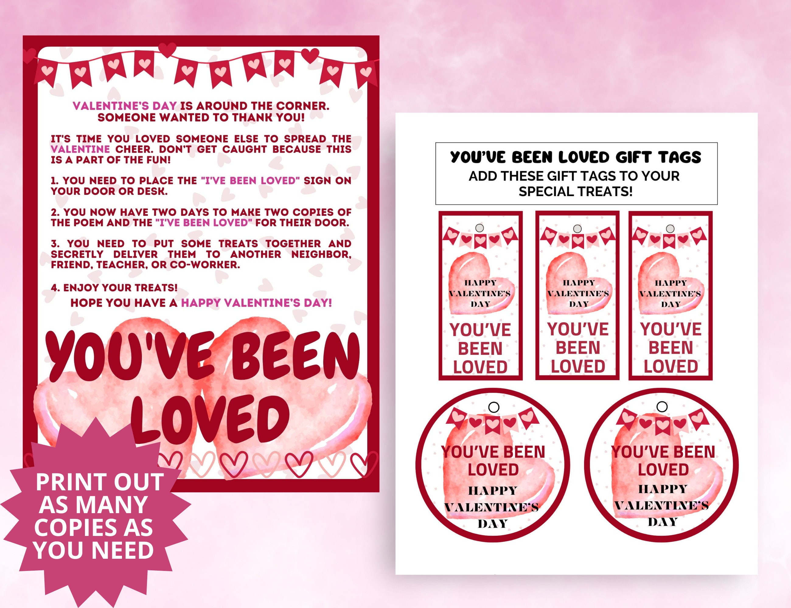 You've Been Loved Game Printable, We've Been Loved, Valentine's Day ...