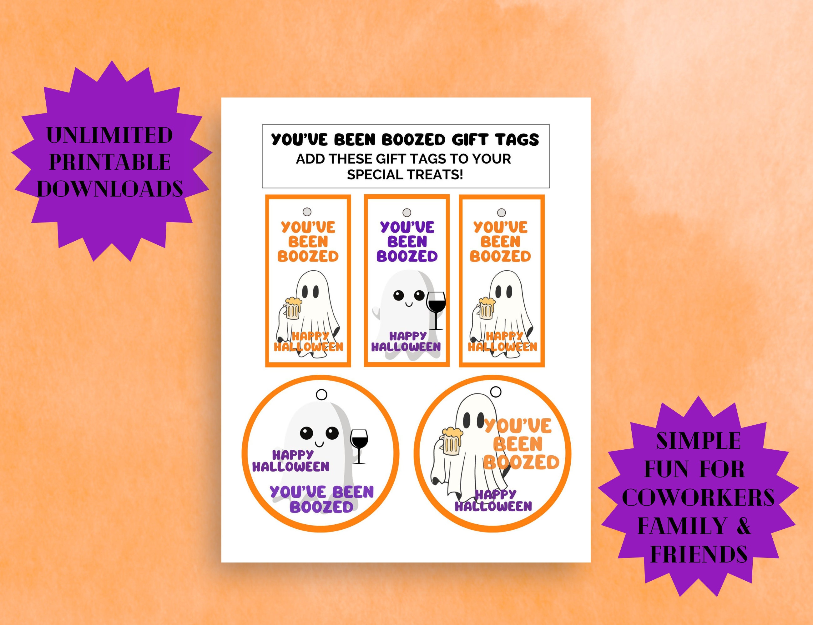 You've Been Boozed Game Printable, We've Been Boozed, Halloween Boozed ...