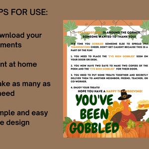 You've Been Gobbled Game Printable, We've Been Gobbled, Thanksgiving ...