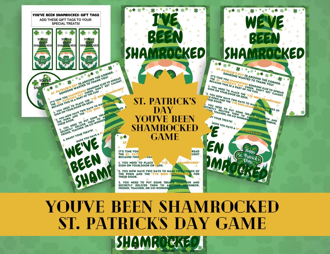 You've Been Shamrocked Game Printable, We've Been Shamrocked, St ...