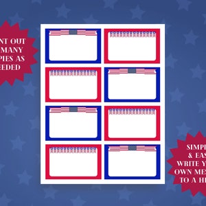 Patriotic Thank You Cards for Military & Veterans (digital Download) - Etsy