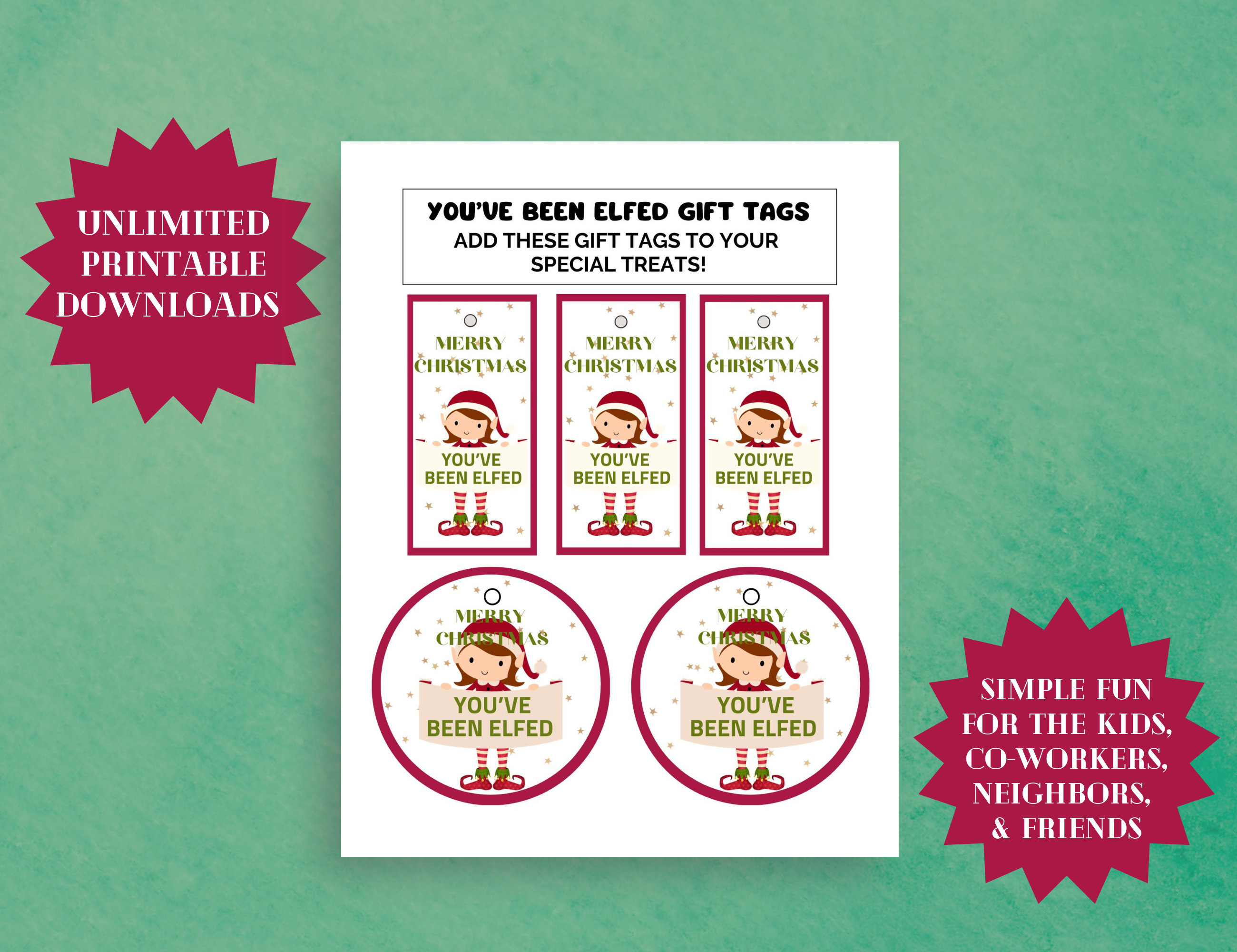 You've Been Elfed Game Printable, We've Been Elfed, Christmas Kit ...