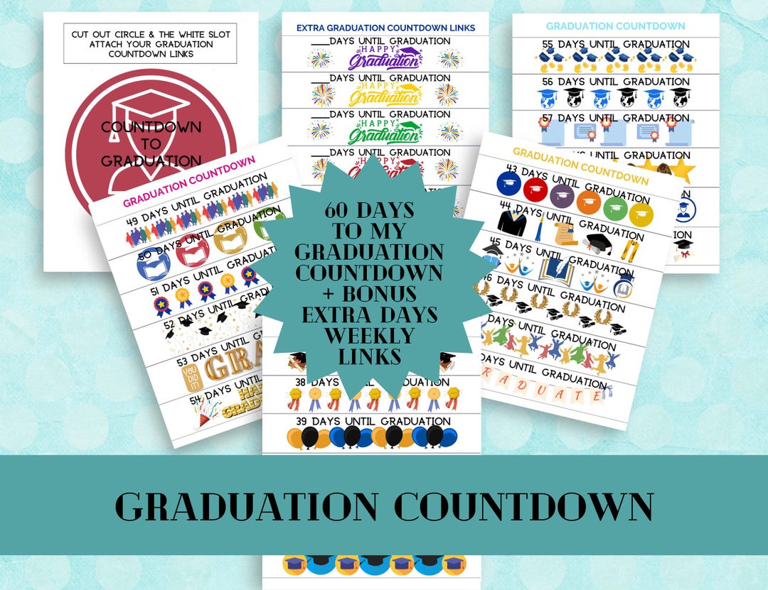 Graduation Countdown Chain: DIY Printable (60 Days + Bonus) - Etsy