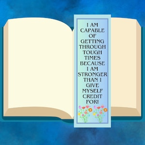 12 Printable Positive Affirmation Bookmarks for Teenagers, Booklovers ...