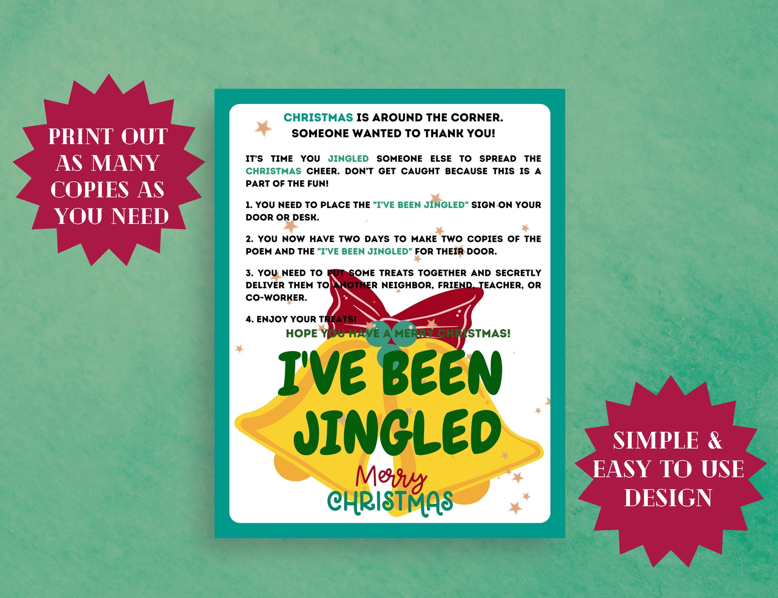 You've Been Jingled Game Printable, We've Been Jingled, Christmas ...