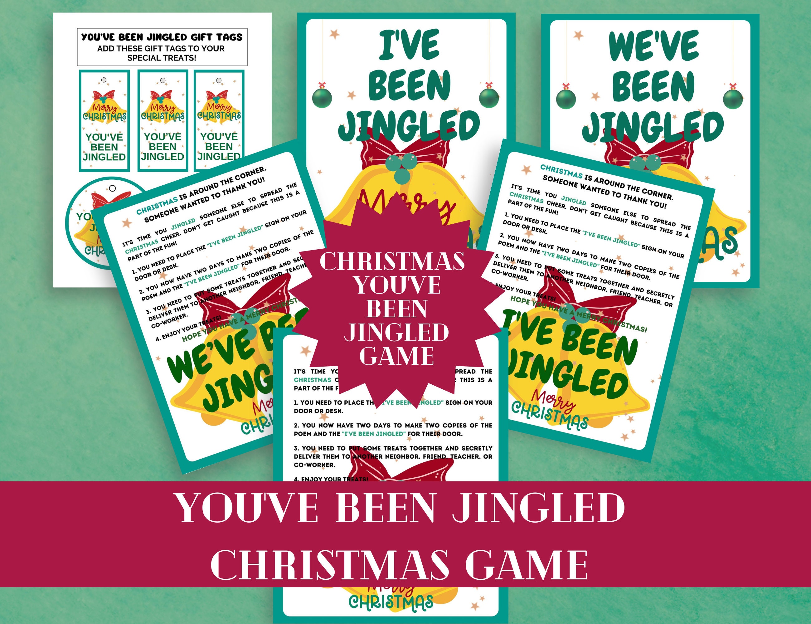 You've Been Jingled Game Printable, We've Been Jingled, Christmas ...