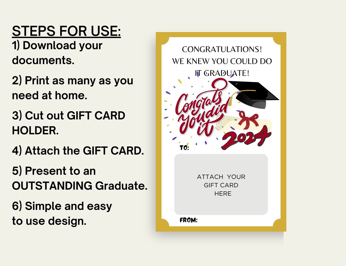 Graduation Gift Card Holder, Money Card, Congratulations Graduation ...
