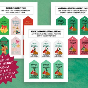 Whisk You a Merry Kissmas Christmas Gift Tags, Favor Tags for Teachers ...