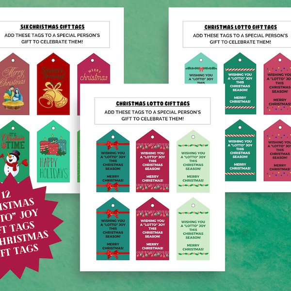 Lotto Christmas Tag - Etsy