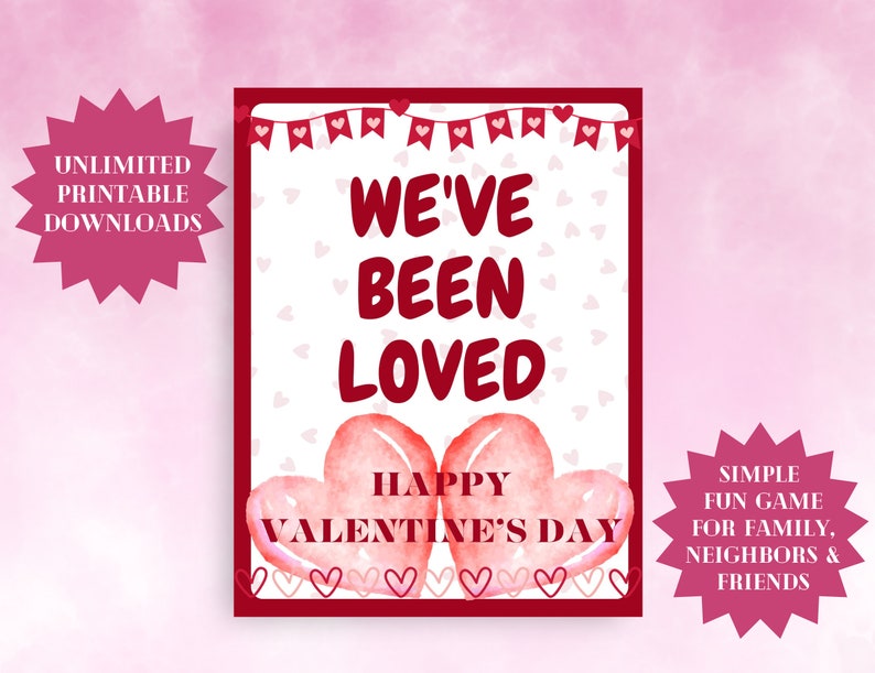 You've Been Loved Game Printable, We've Been Loved, Valentine's Day ...