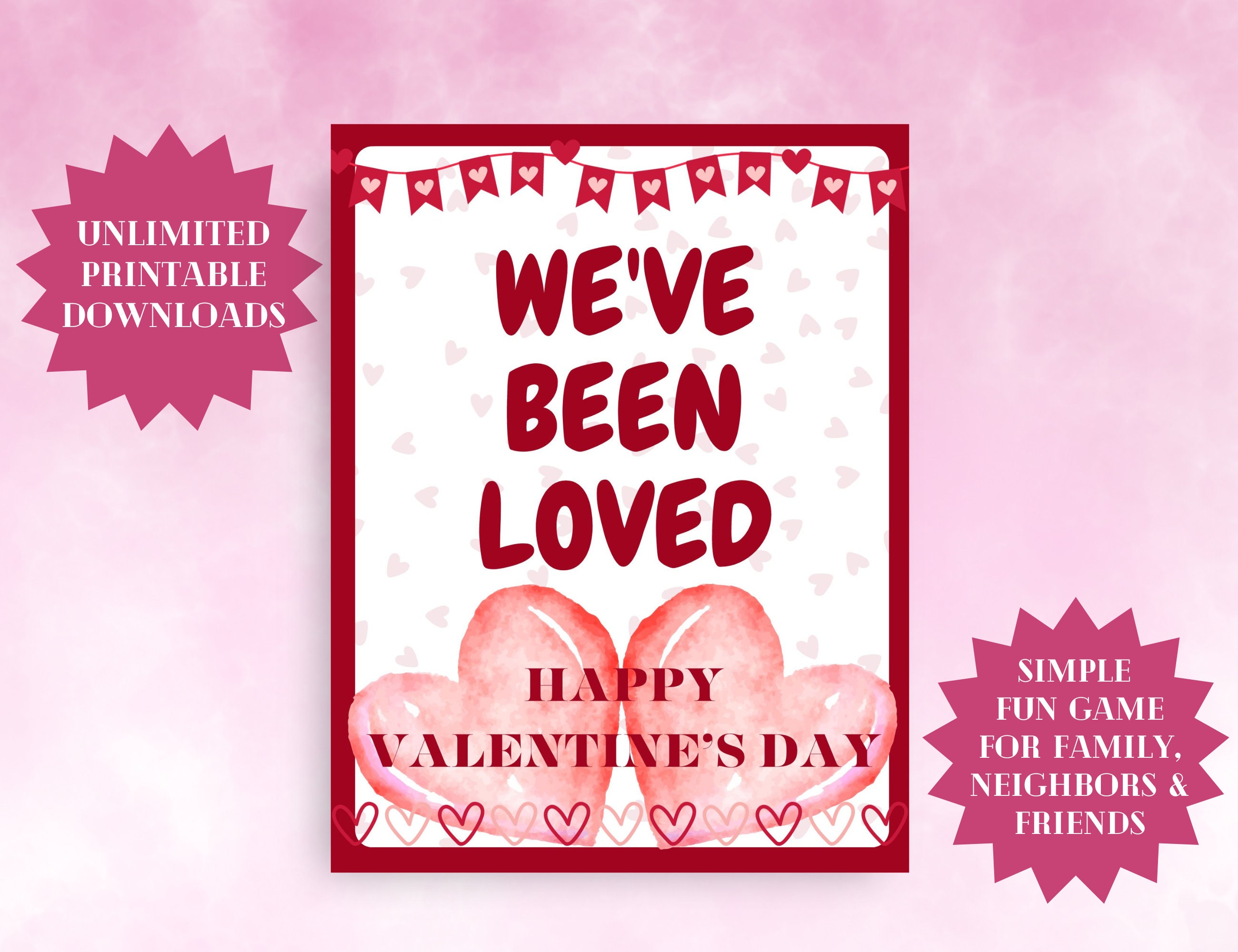 You've Been Loved Game Printable, We've Been Loved, Valentine's Day ...