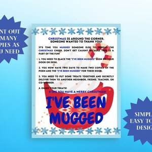 You've Been Mugged Game Printable, We've Been Mugged, Christmas Kit ...