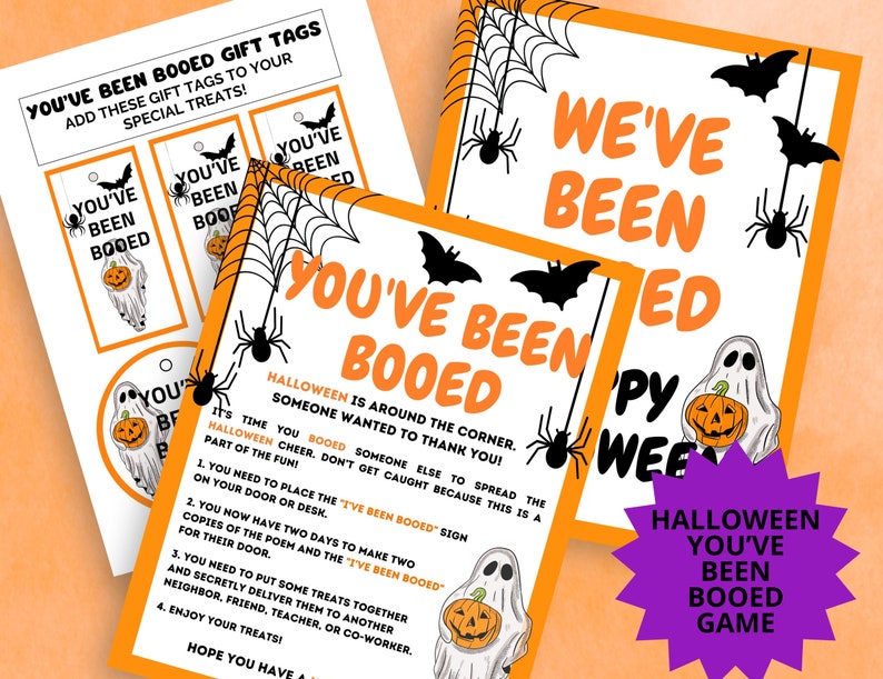 You've Been Booed Game Printable, We've Been Booed, Halloween Booed Kit ...