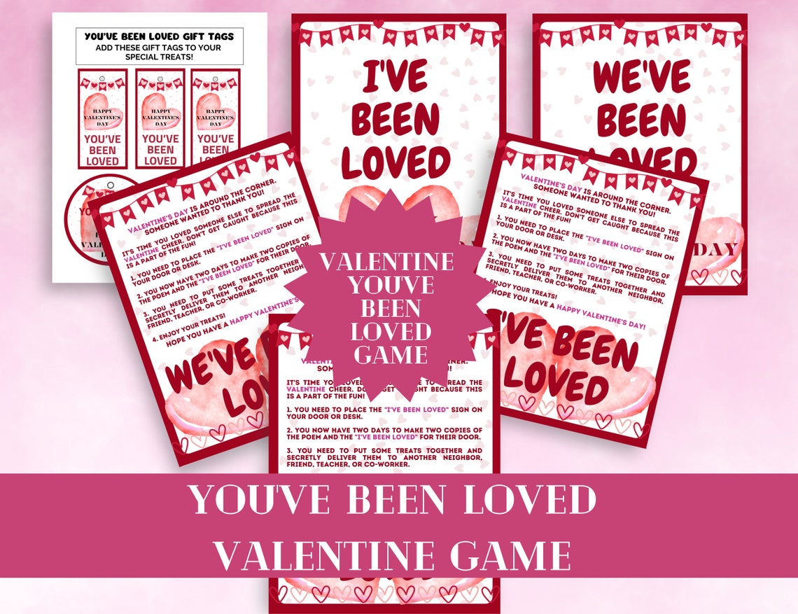 You've Been Loved Game Printable, We've Been Loved, Valentine's Day ...