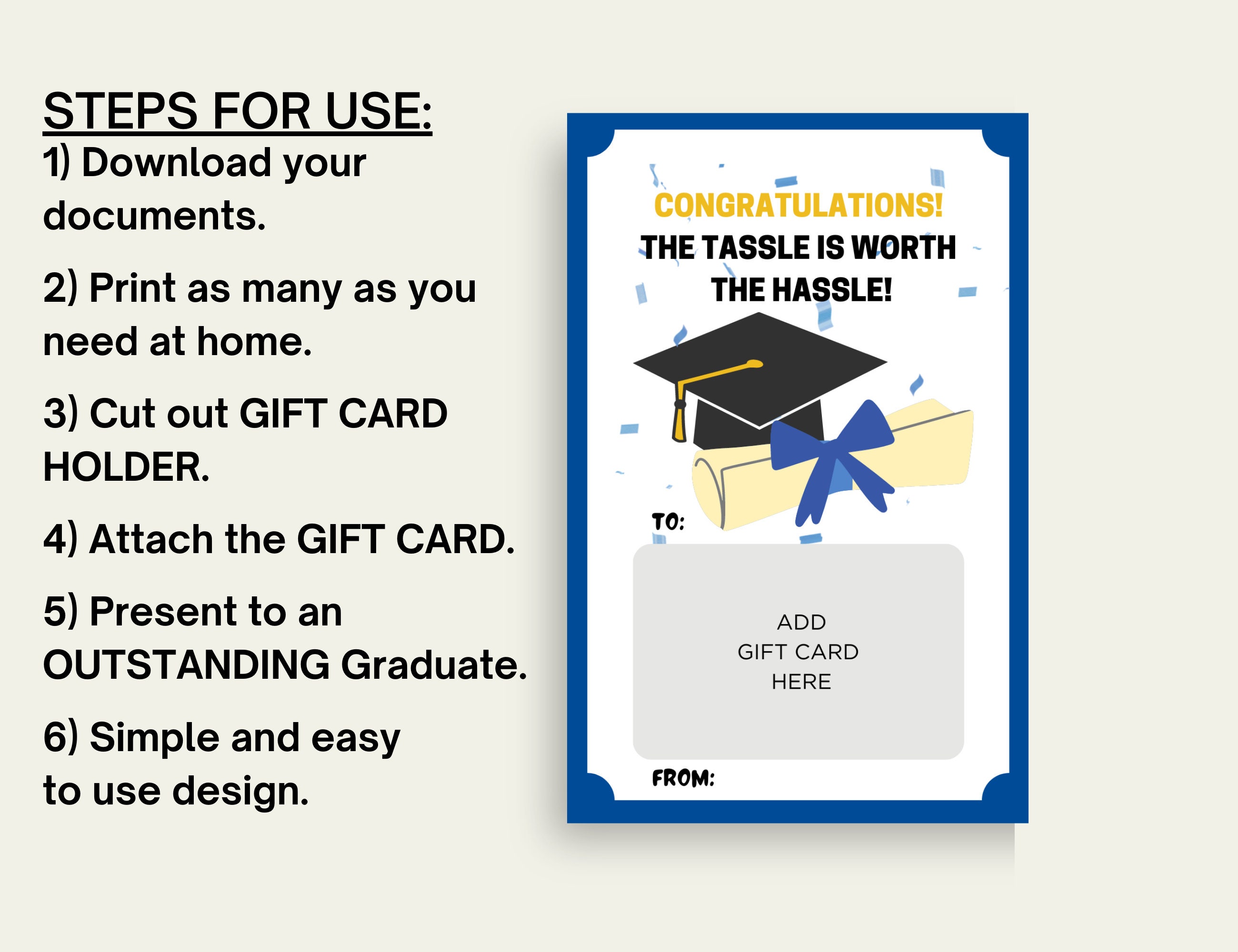 Graduation Gift Card Holder, Money Card, Congratulations Graduation ...