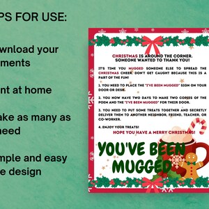 You've Been Mugged Game Printable, We've Been Mugged, Christmas Kit ...