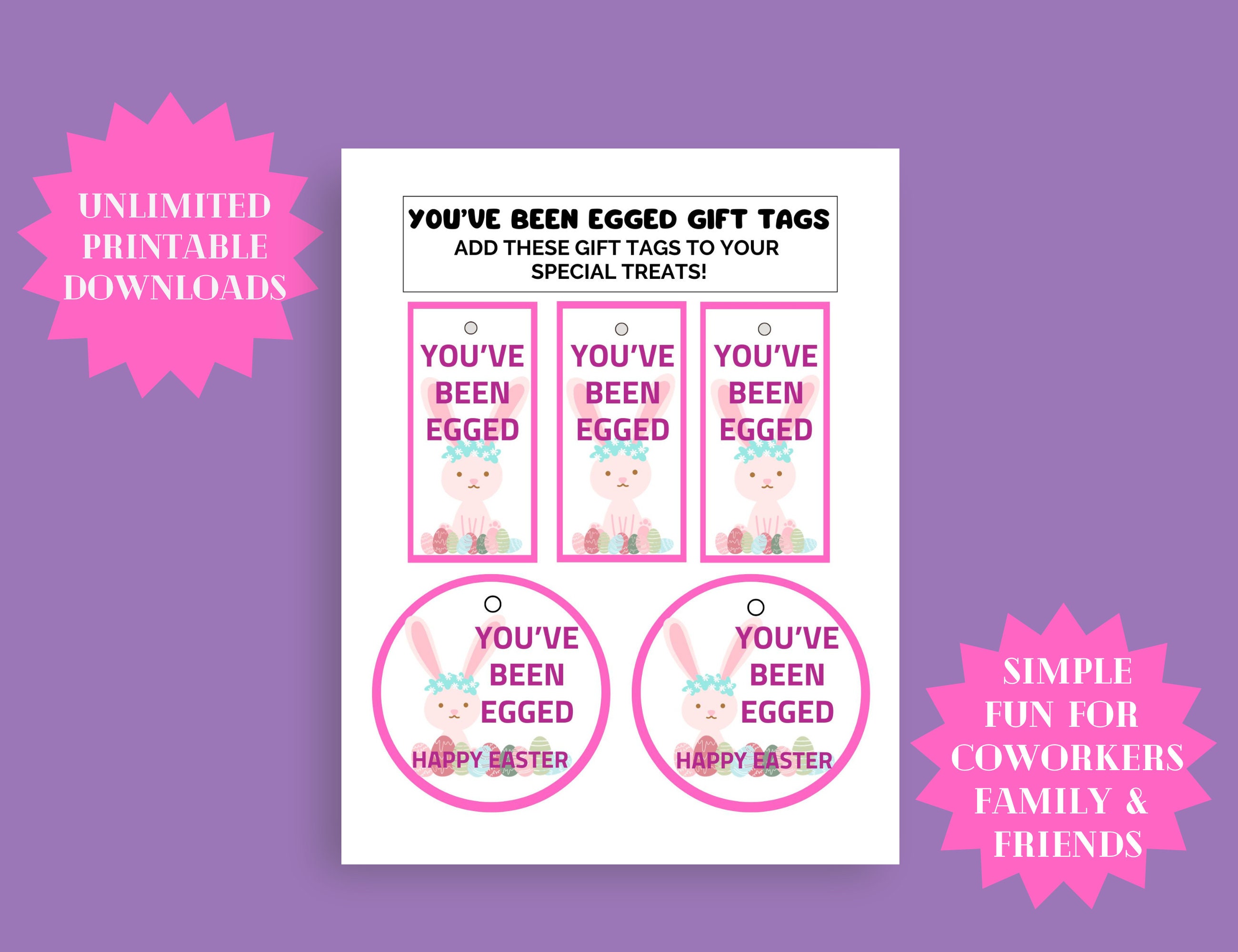 You've Been Egged Game Printable, We've Been Egged, Easter Egged Kit ...