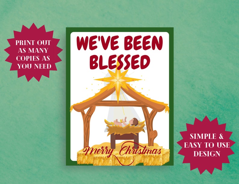 You've Been Blessed Game Printable, We've Been Blessed, Christmas Blessed Kit Printable Game ...