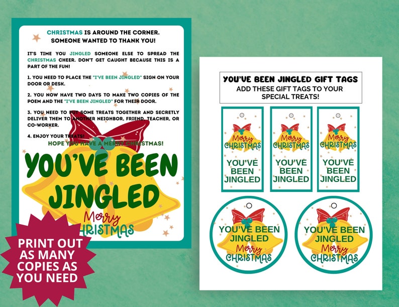 You've Been Jingled Game Printable, We've Been Jingled, Christmas ...