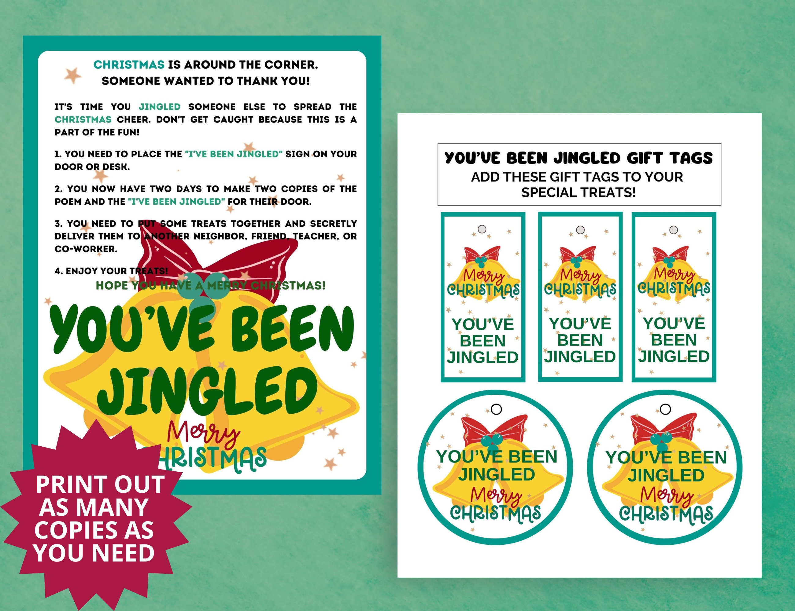 You've Been Jingled Game Printable, We've Been Jingled, Christmas ...