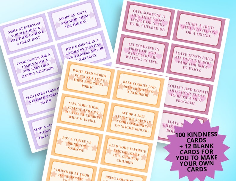 Kindness Cards, Pay It Forward, Lunchbox Notes, Random Acts of Kindness ...